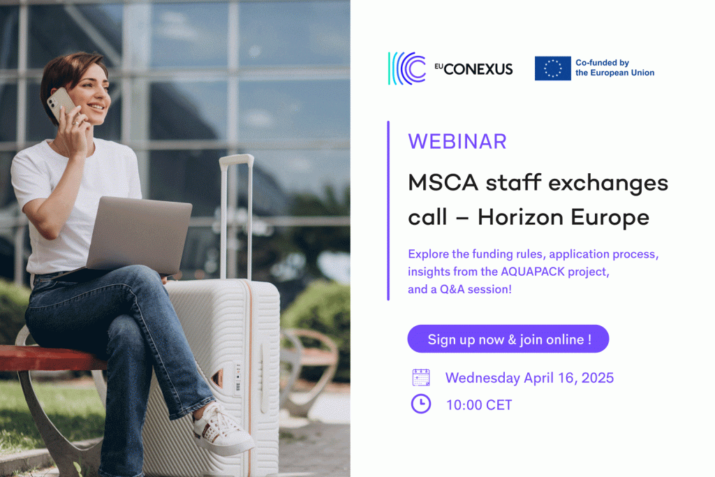 Webinar "MSCA staff exchanges call – Horizon Europe" - EU-CONEXUS
